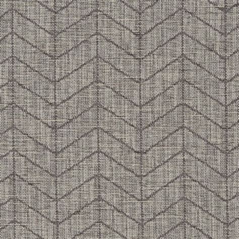 Grey Herringbone Geometric Woven Pattern Upholstery Fabric By The Yard