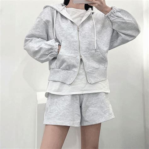 투웨이 루즈핏 면 후드 집업