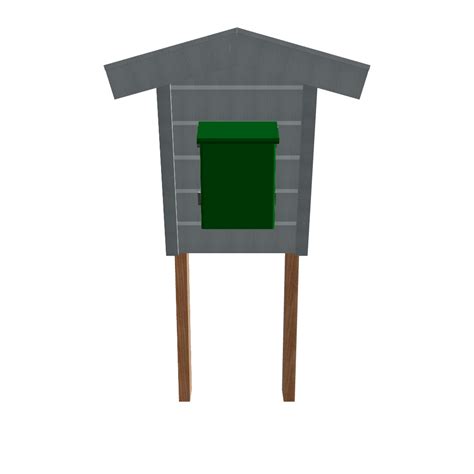 Tegning Postkasse Stativ For 1 Postkasse 887x312x1504 Byggenkelt