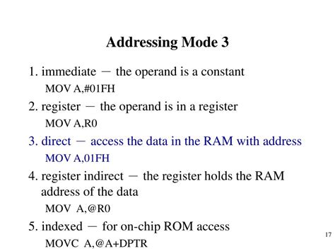 PPT Chapter 5 8051 Addressing Modes PowerPoint Presentation Free