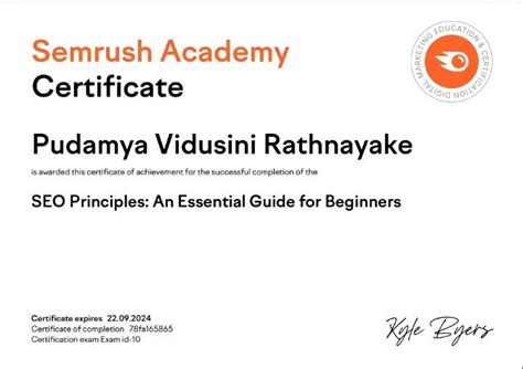 Semrushacademy Digitalmarketing Selflearning Pudamya Vidusini