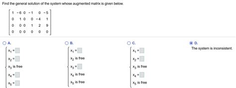 Solved Find The General Solution Of The System Whose