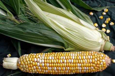 Premium Photo A Corn Cob With Kernels Missing Showing Patterns