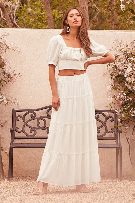 What To Wear With A White Long Skirt At Victoria Ranford Blog