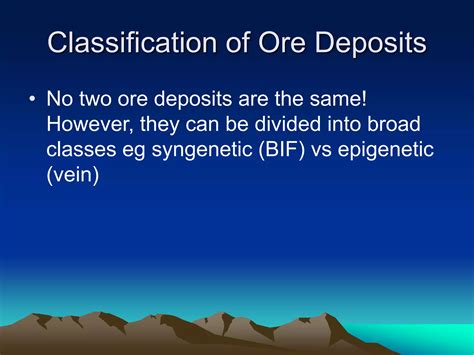 Ore Deposit Classification 1ppt