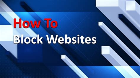 how to block a website youtube