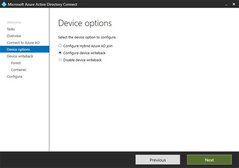 Microsoft Entra Connect Enabling Device Writeback Microsoft Entra Id