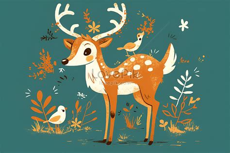 귀여운 사슴 일러스트 무료 다운로드 Lovepik