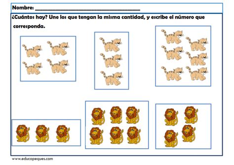 Fichas Infantil Las Cantidades Educapeques