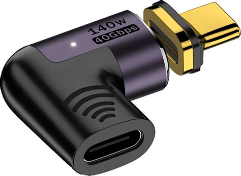 Jp Muxer マグネット Usb C 変換 アダプタ L字型【usb 3 1 40gbps高速データ転送 140w Pd急速充電 8k 60hz Hd映像信号伝送】l