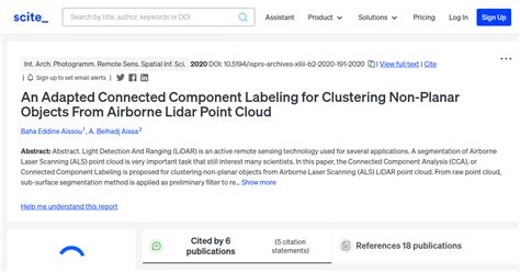 An Adapted Connected Component Labeling For Clustering Non Planar Objects From Airborne Lidar
