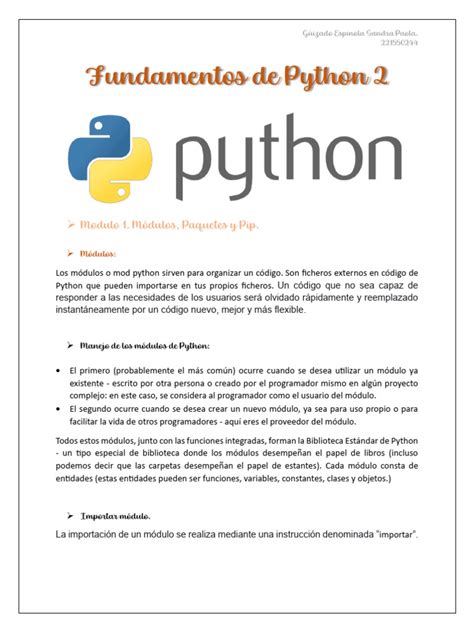 Fundamentos De Python 2 1 Pdf Objeto Informática Archivo De Computadora