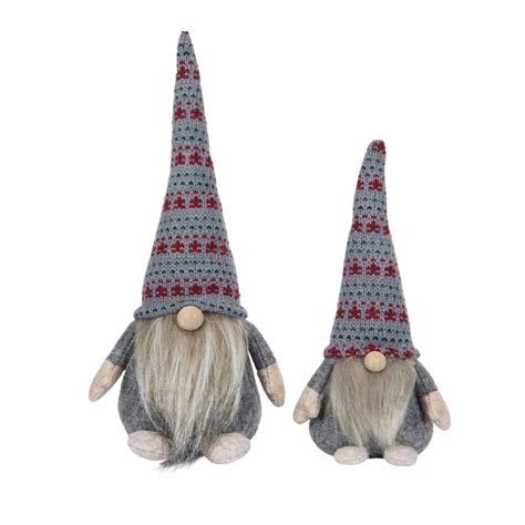 Tomte Stående Grå 2 St Sagagården Interiör Hemslöjd O Kuriosa