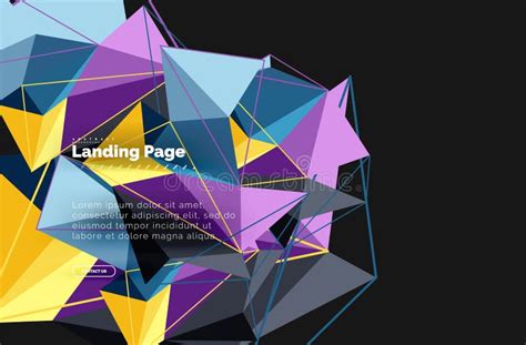 Vector 3d Triangle Abstract Background Polygonal Geometric Design Stock Vector Illustration