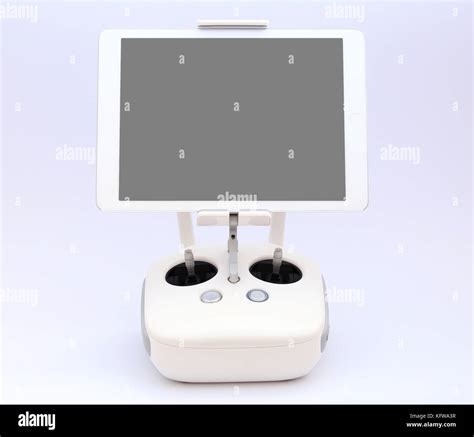 Remote Controller Of Drone With White Tablet Stock Photo Alamy