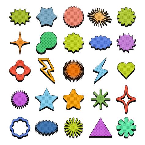 Premium Vector Shapes Illustration With Retro Style