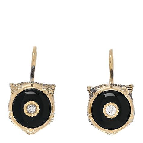 Gucci 18k Yellow Gold Diamond Black Onyx Le Marche Des Merveilles