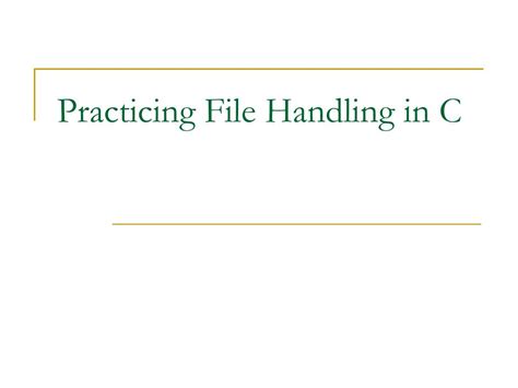 Ppt File Handling In C A Review Powerpoint Presentation Free
