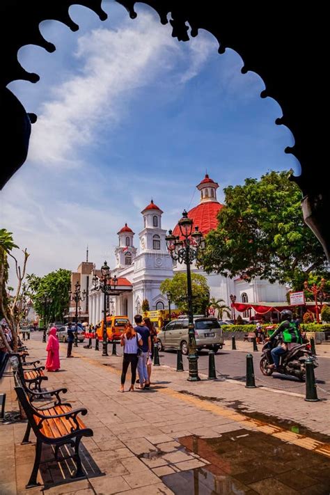 Leading To Gpib Immanuel Church In Old City Of Semarang On A Sunny Day