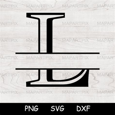 Split Monogram Etsy