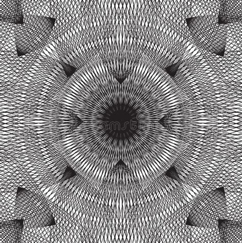 Seamless Abstract Black And White Texture With Intricate Lines Stock