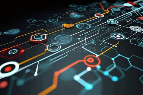 digital representation of machine thinking patterns illustrating complex connectivity and