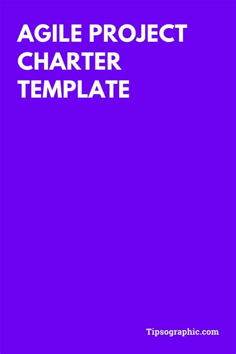 Agile Project Charter Template