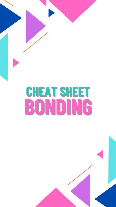 Bonding Cheat Sheet Leaving Cert Notes