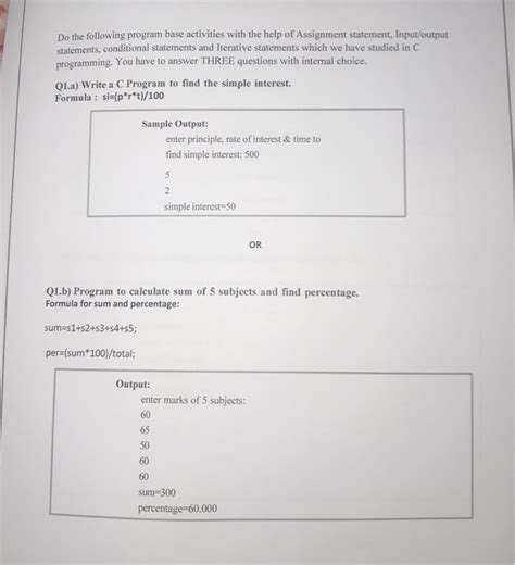 Solved Do The Following Program Base Activities With The
