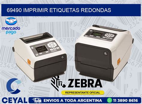 69490 Imprimir Etiquetas Redondas Impresoras Etiquetas
