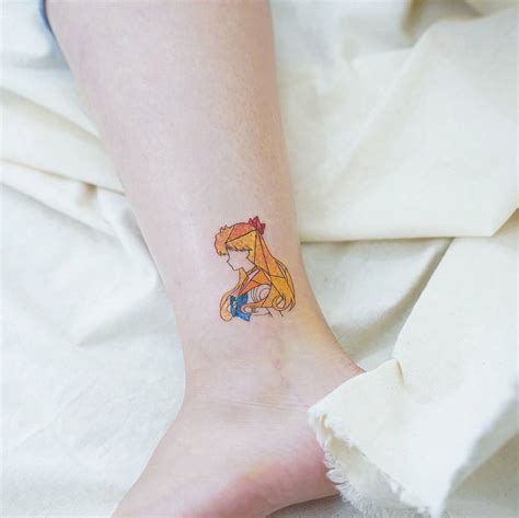 Sailor Moon Tattoo On The Ankle
