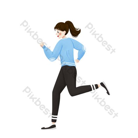 Cartoon Drawing Running Girl Png Images Psd Free Download Pikbest