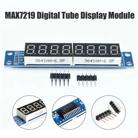 Max7219จอแสดงผล Led 8หลัก7ส่วนดิจิตอลสำหรับ Arduino Raspberry Pi