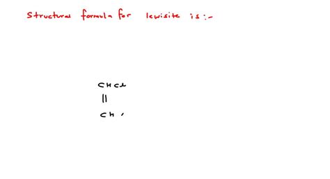 Solvedstructural Formula For Lewisite Is