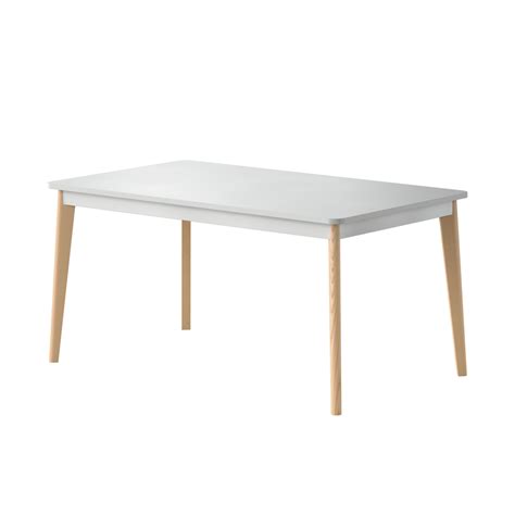 Mesa De Sala Retangular Em Branco E Carvalho Faro Lourini