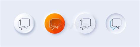 Talk Bubble Line Icon Speech Bubble Sign Chat Message Line Icons
