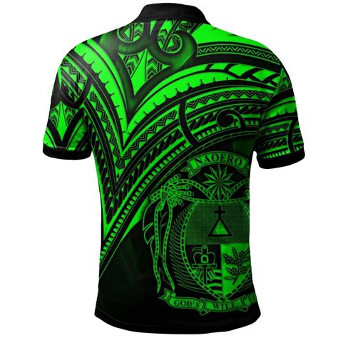 Nauru Polo Shirt Green Color Cross Style Aljaira