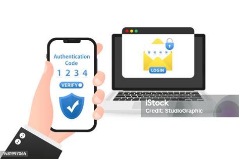Two Steps Authentication Verification Code Message On Smartphone Notice With Code For Secure