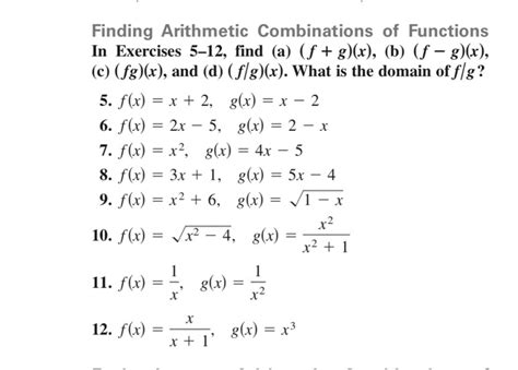 Solved Finding Arithmetic Combinations Of Functions In