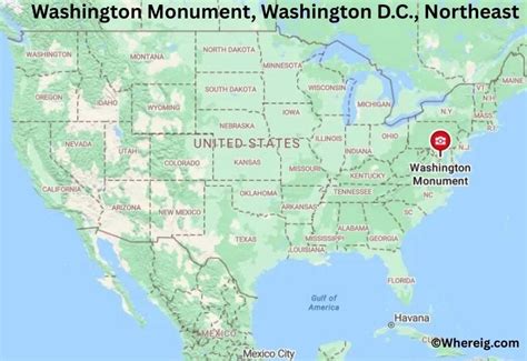 Where Is Washington Monument Located Washington D C Northeast