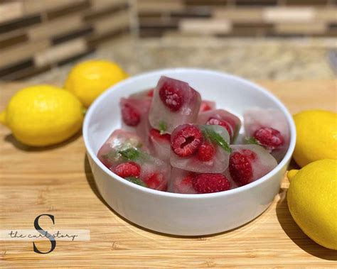 Raspberry Mint Cooler Cubes Spa Water • The Curl Story