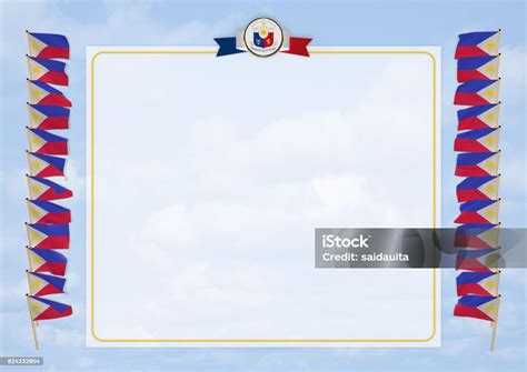 프레임과 국기와 국장 필리핀 국경 3 차원 일러스트 레이 션 공란에 대한 스톡 사진 및 기타 이미지 공란 교육 디자인 Istock