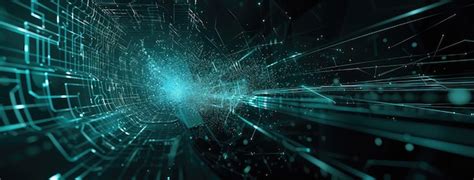 Premium Photo Futuristic Network Connection Data Stream Visualization