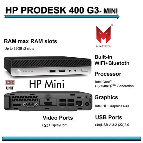 Hp Prodesk Mini Pc Intel Core I I I Ryzen Pro Gb Ram Gb Sdd Windows Pro Used