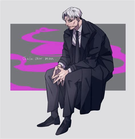 Kishibe Chainsaw Man Chainsaw Man 1boy Black Coat Black Necktie