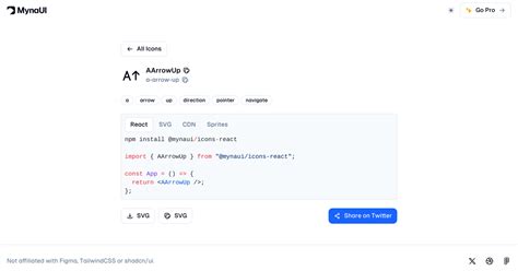 A Arrow Up Mynaui Made With Tailwindcss Shadcn Ui Radix Ui And Figma