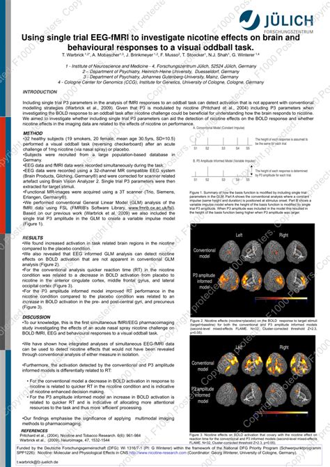 Pdf Using Single Trial Eeg Fmri To Investigate Nicotine Effects On Brain And Behavioural