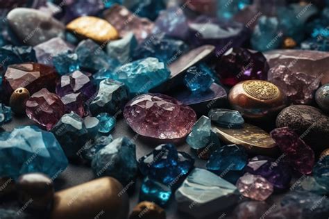Premium Ai Image Many Different Types Of Beautiful Gems Generative Ai