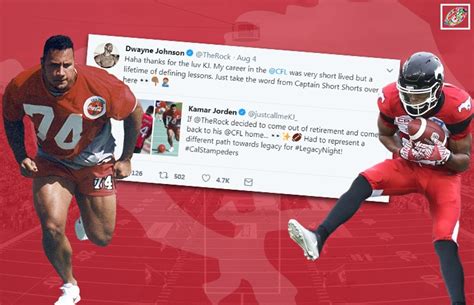 The Rock Tweet Fires Up Calgary Stampeders Wr To Monster Game