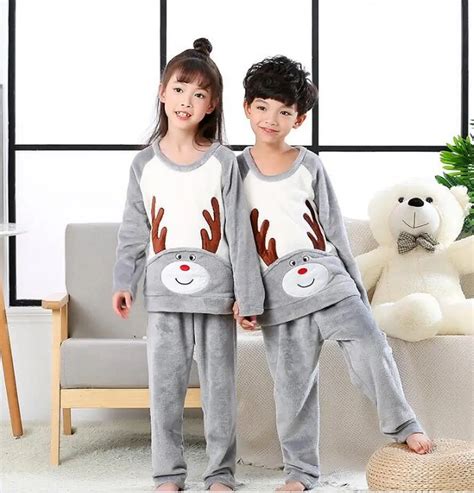 Зимняя коллекция года модные детские пижамы для детей возрастом от 3 до 14 лет фланелевые